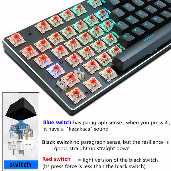 RGB Mix Backlit 87 104 Anti-ghosting Wired Gaming Keyboard – Wanna Be Gamer