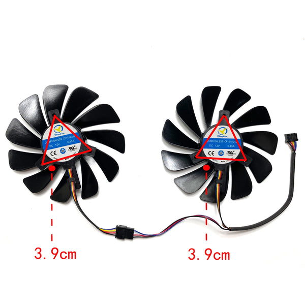 RX580 588 590 GME 8GB Black Wolf black wolf version Cooling Fan – Wanna ...