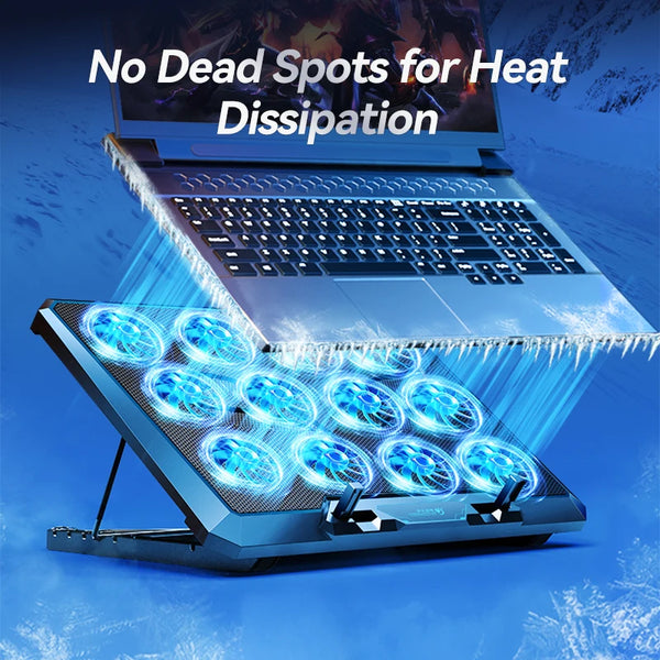 COOLCOLD Laptop Cooling Pad with 12 Quiet Fans – Wanna Be Gamer